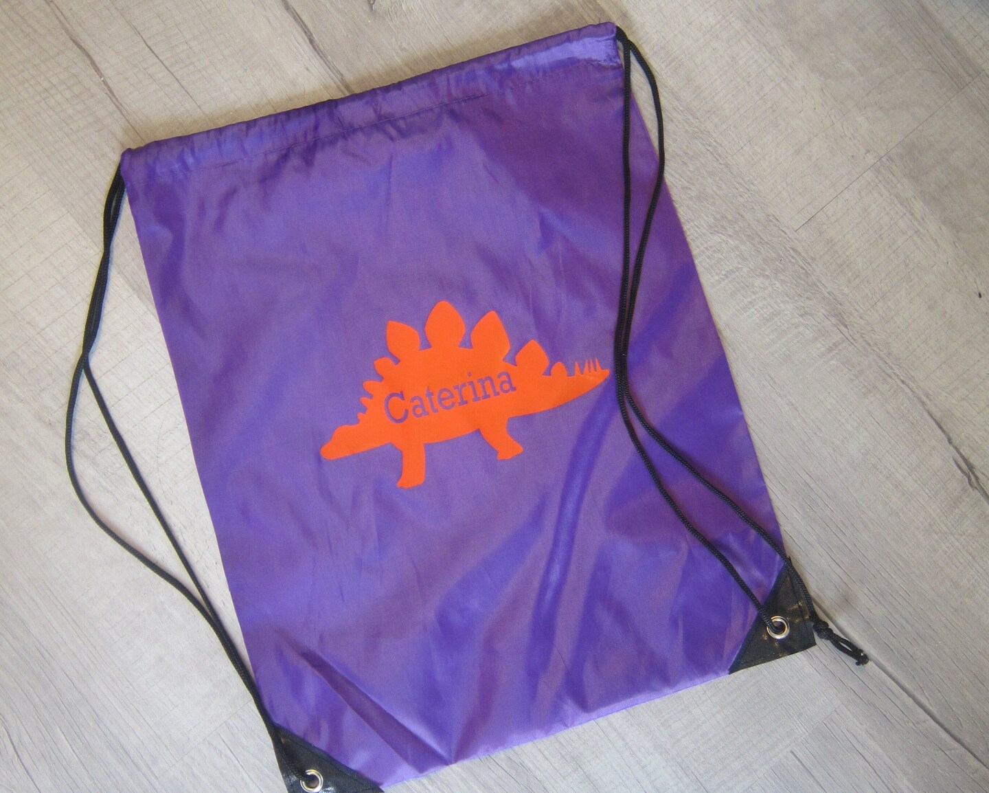Personalized Custom Name Dinosaur Drawstring Bag, Dino Backpack, Tote ...