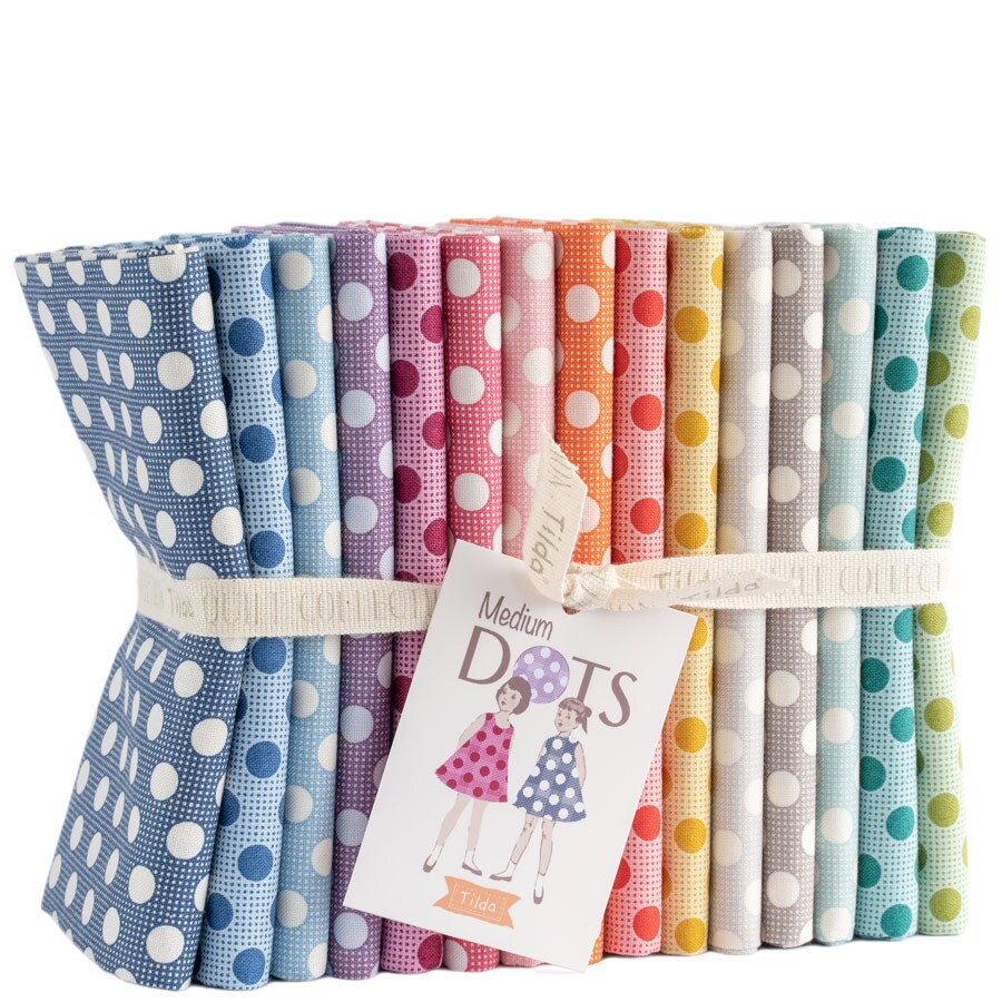 Tilda Fabrics Medium Dots - 15 Fat Quarters - 20" x 22" - 100% Cotton ...