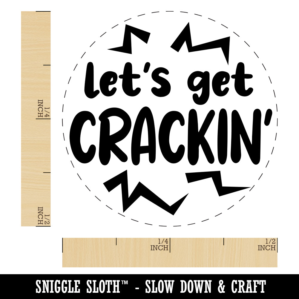 Let's Get Crackin' Cracking Chicken Egg Rubber Stamp | Michaels