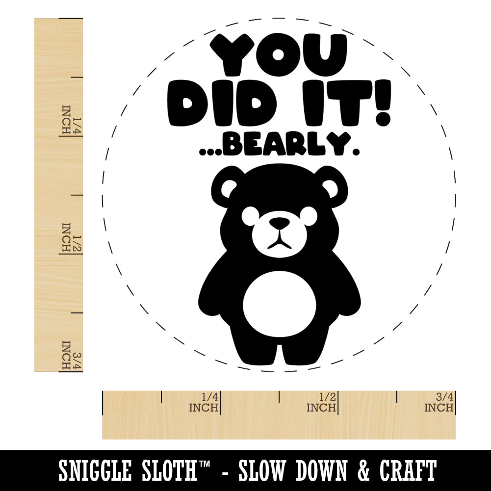 You Did It Barely Bearly Bear Teacher Student Self-Inking Rubber Stamp ...