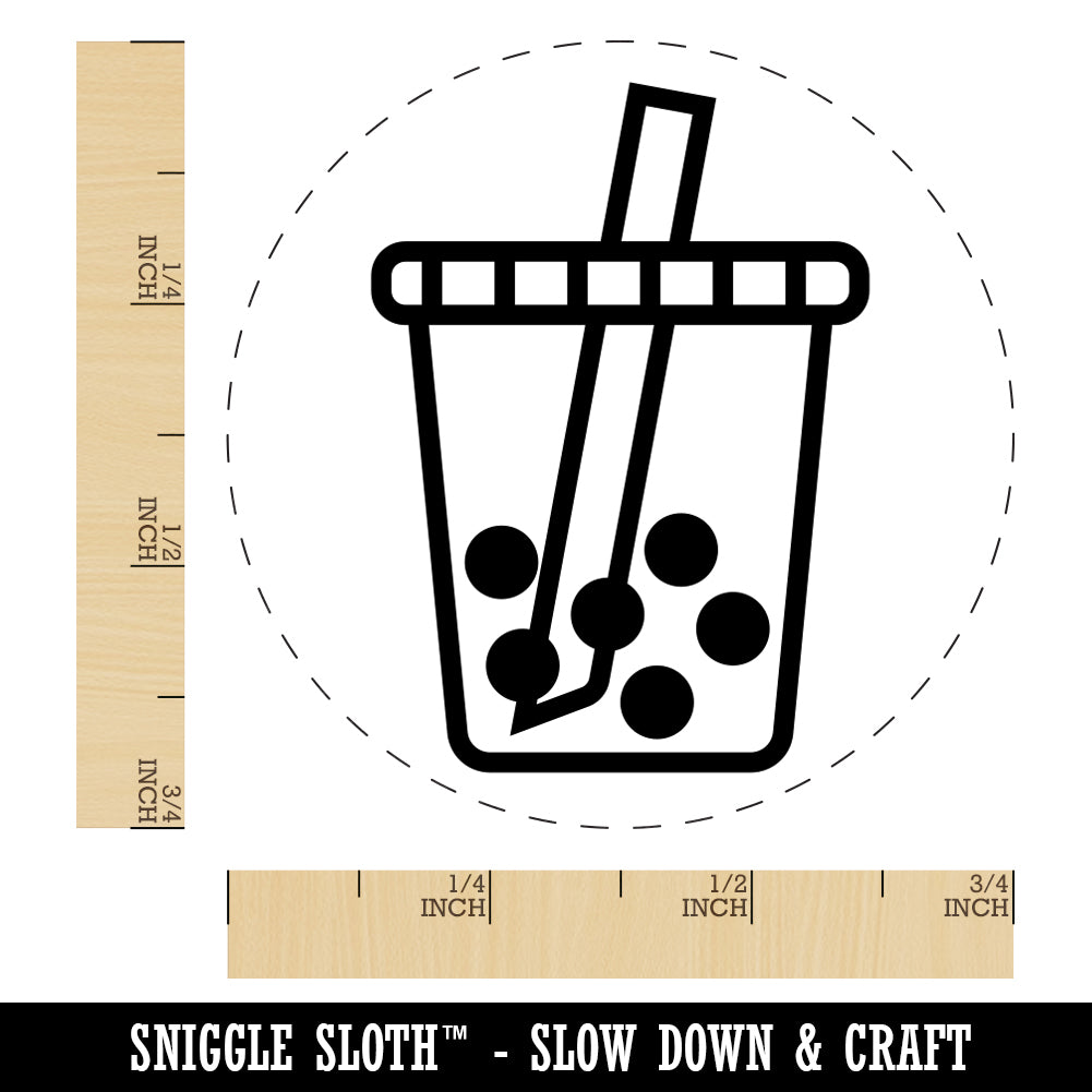 Boba Bubble Milk Tea Rubber Stamp for Stamping Crafting Planners | Michaels