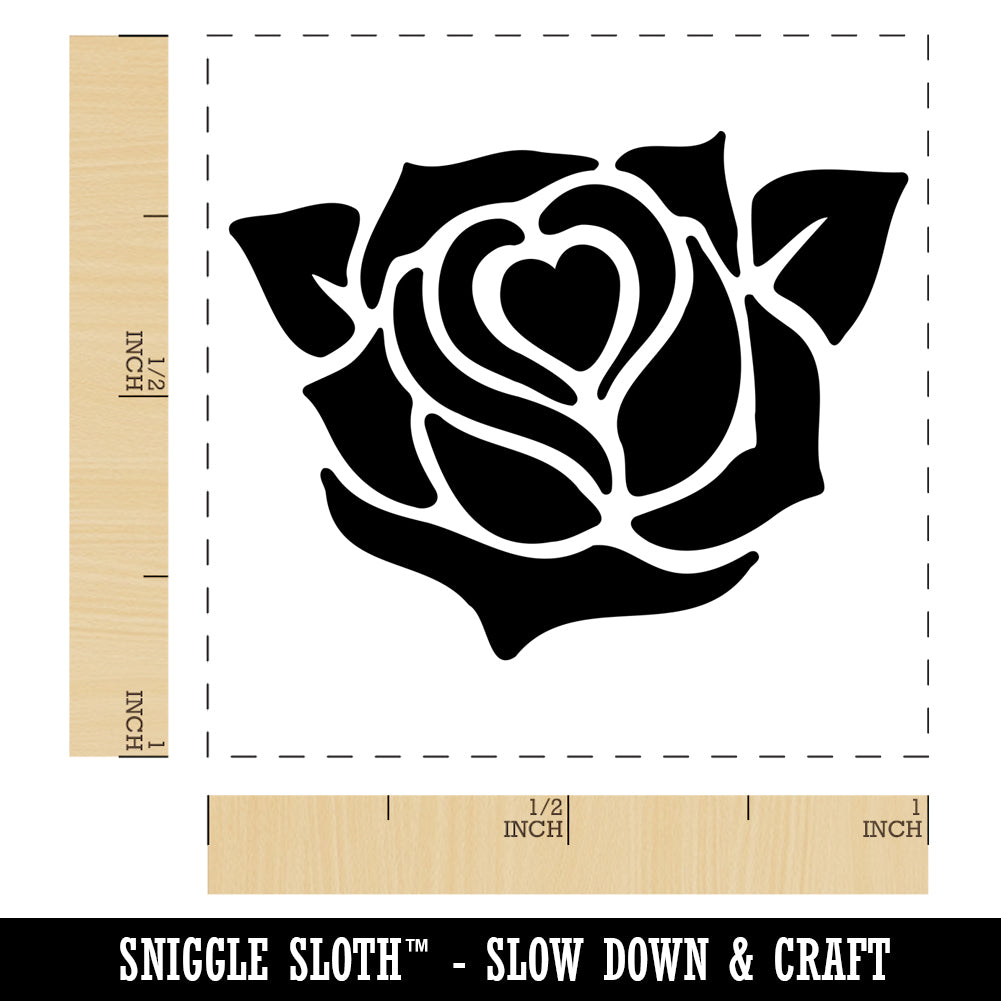 Rose Heart Center Self-Inking Rubber Stamp Ink Stamper | Michaels