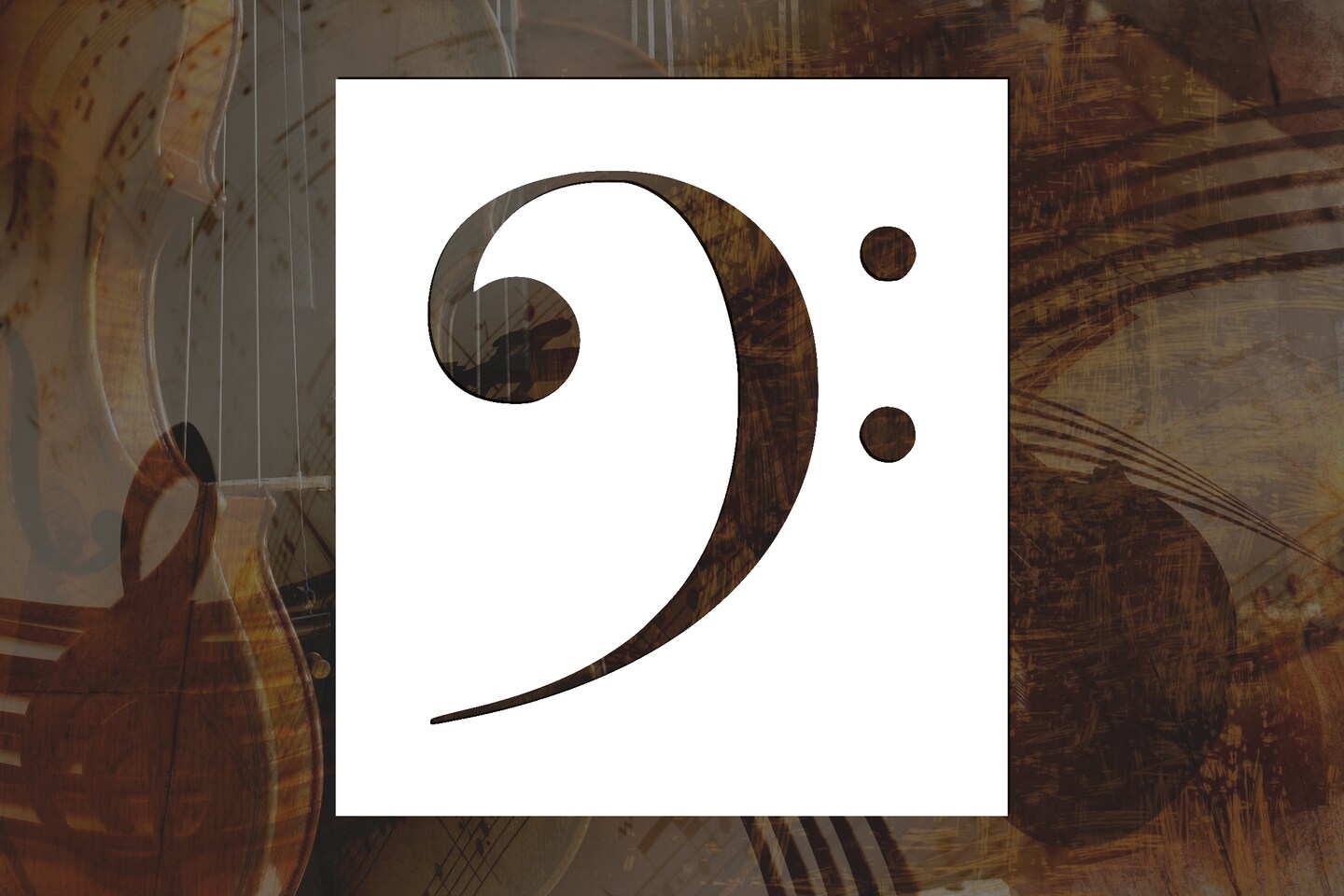 Bass Clef Reusable Stencil (Many Sizes) | MakerPlace by Michaels