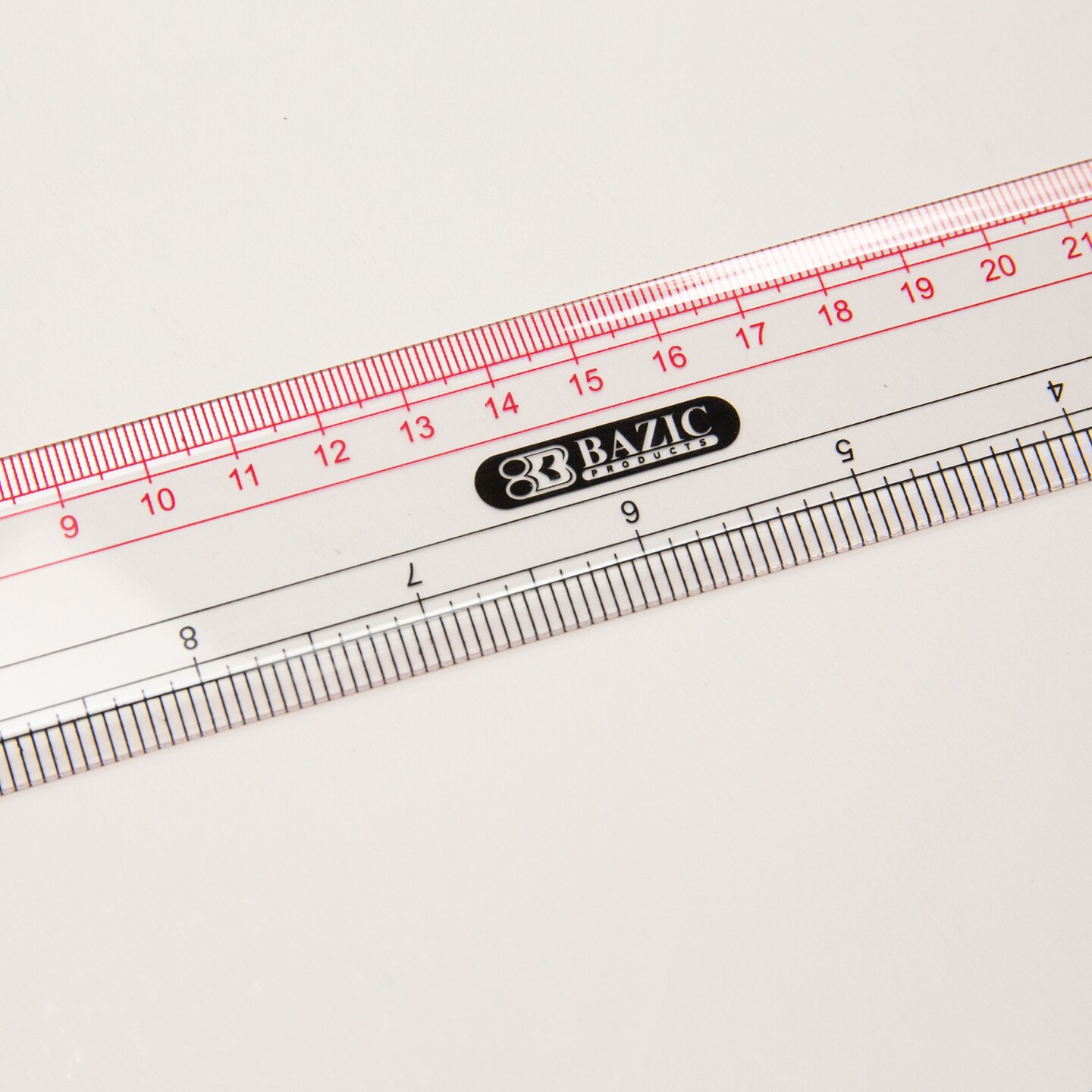 BAZIC Plastic Ruler Claro Transparent 12" (30cm) | Michaels