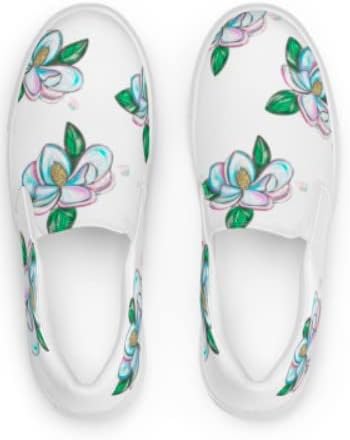 Magnolia Slip On Shoes, Ladies Canvas Shoes, Magnolias Canvas Shoes ...
