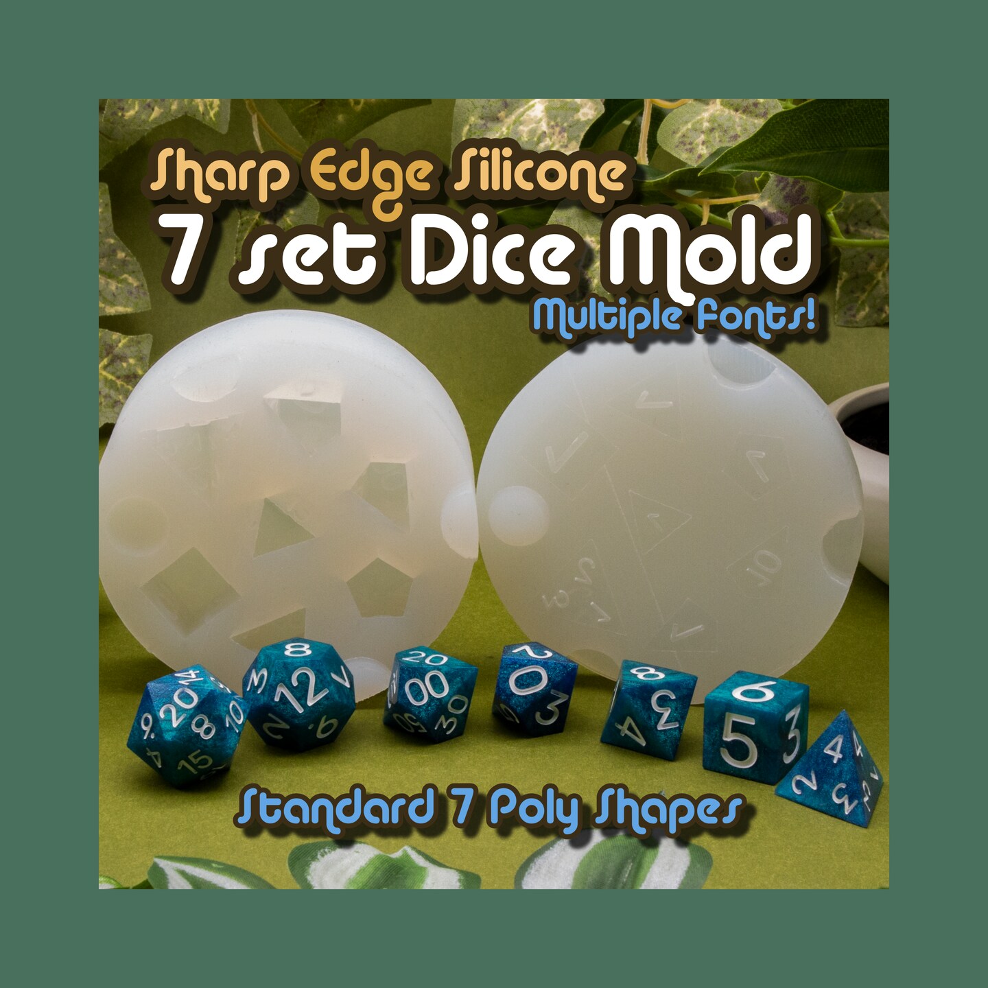 7 set Dice mold for DnD, Pathfinder, and other TTRPGs - Choose your d4 ...