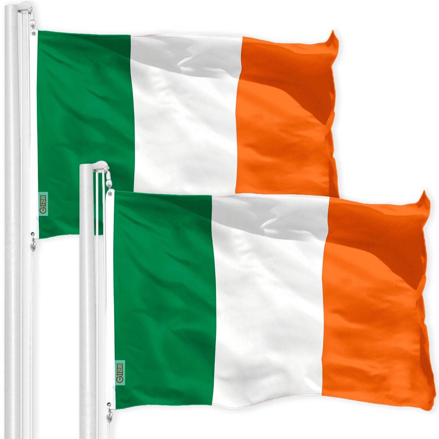 G128 2 Pack: Ireland Irish Flag | 2x3 Ft | LiteWeave Pro Series Printed ...
