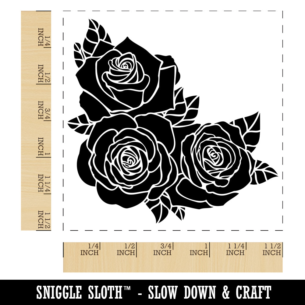 Roses Corner Frame Border Self-Inking Rubber Stamp Ink Stamper | Michaels