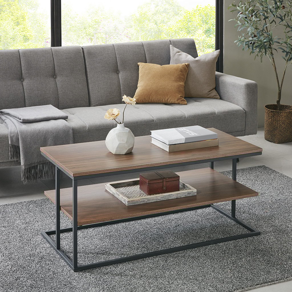 Gracie Mills 42" 2 Tier Rectangle Metal Frame Coffee Table | Michaels