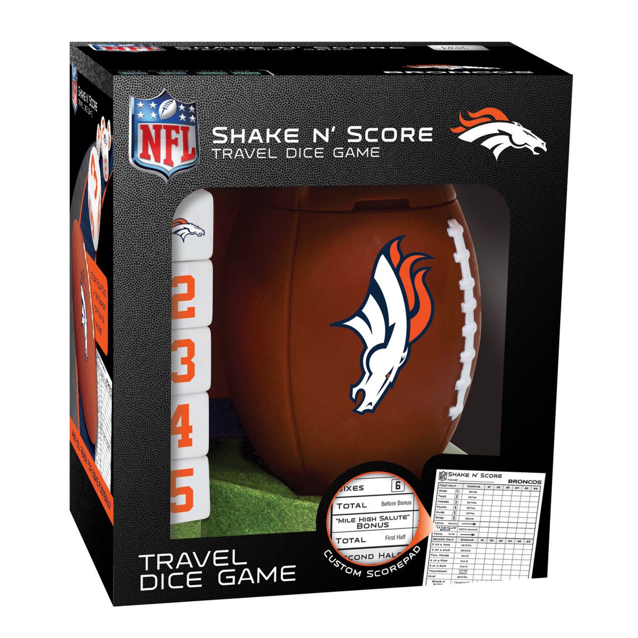 Masterpieces Officially Licensed NFL Denver Broncos Shake N' Score Dice ...