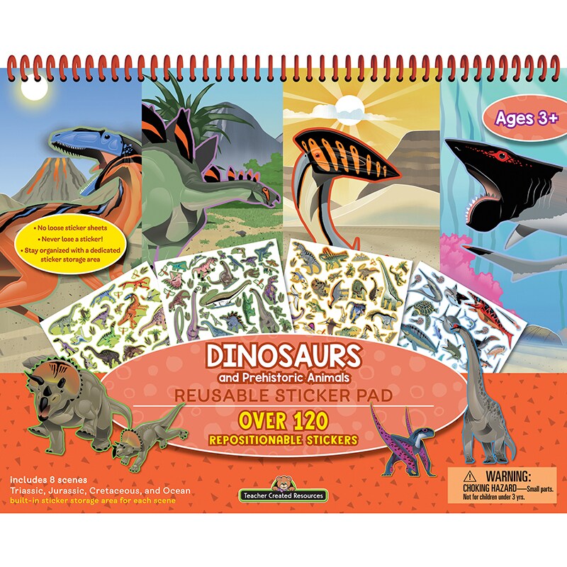 Dinosaurs and Prehistoric Animals Reusable Sticker Pad | Michaels