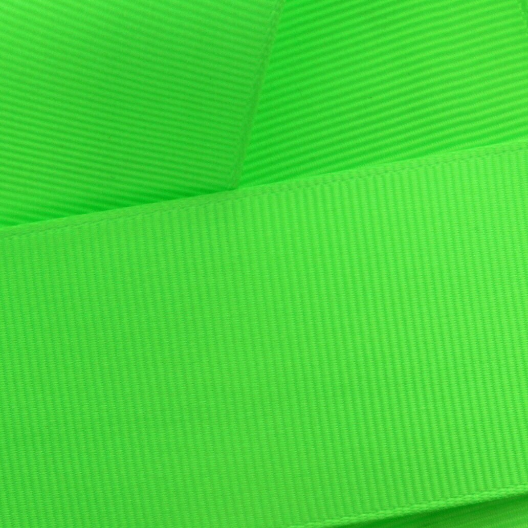 3/8" Grosgrain Ribbon Solid 556 Acid Green 10 Yard | Michaels