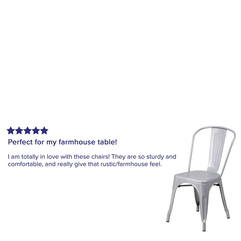 Flash Furniture Silver Metal Chair | Michaels