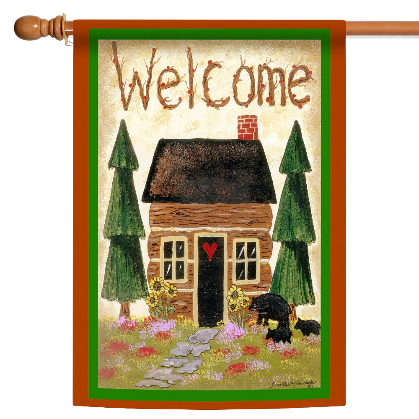 Toland Home Garden "Welcome" Cabin Outdoor House Flag 40" x 28" | Michaels