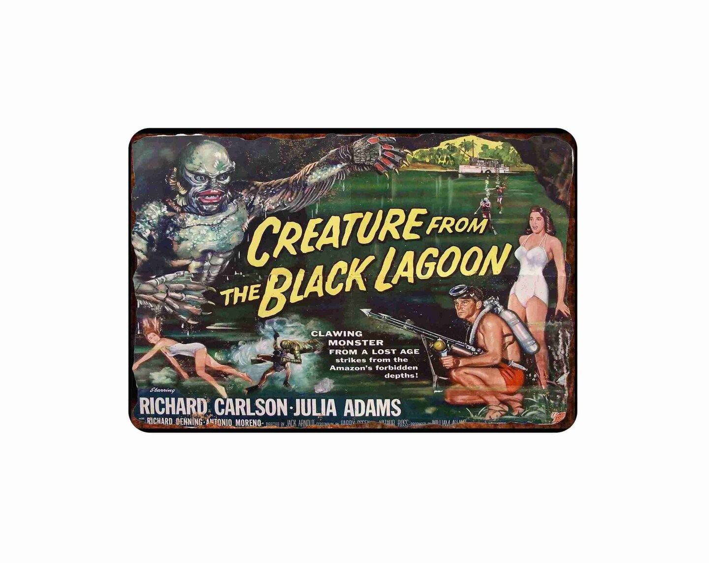 Creatures from the Black Lagoon Monsters All Metal Tin Sign Wall Decor ...