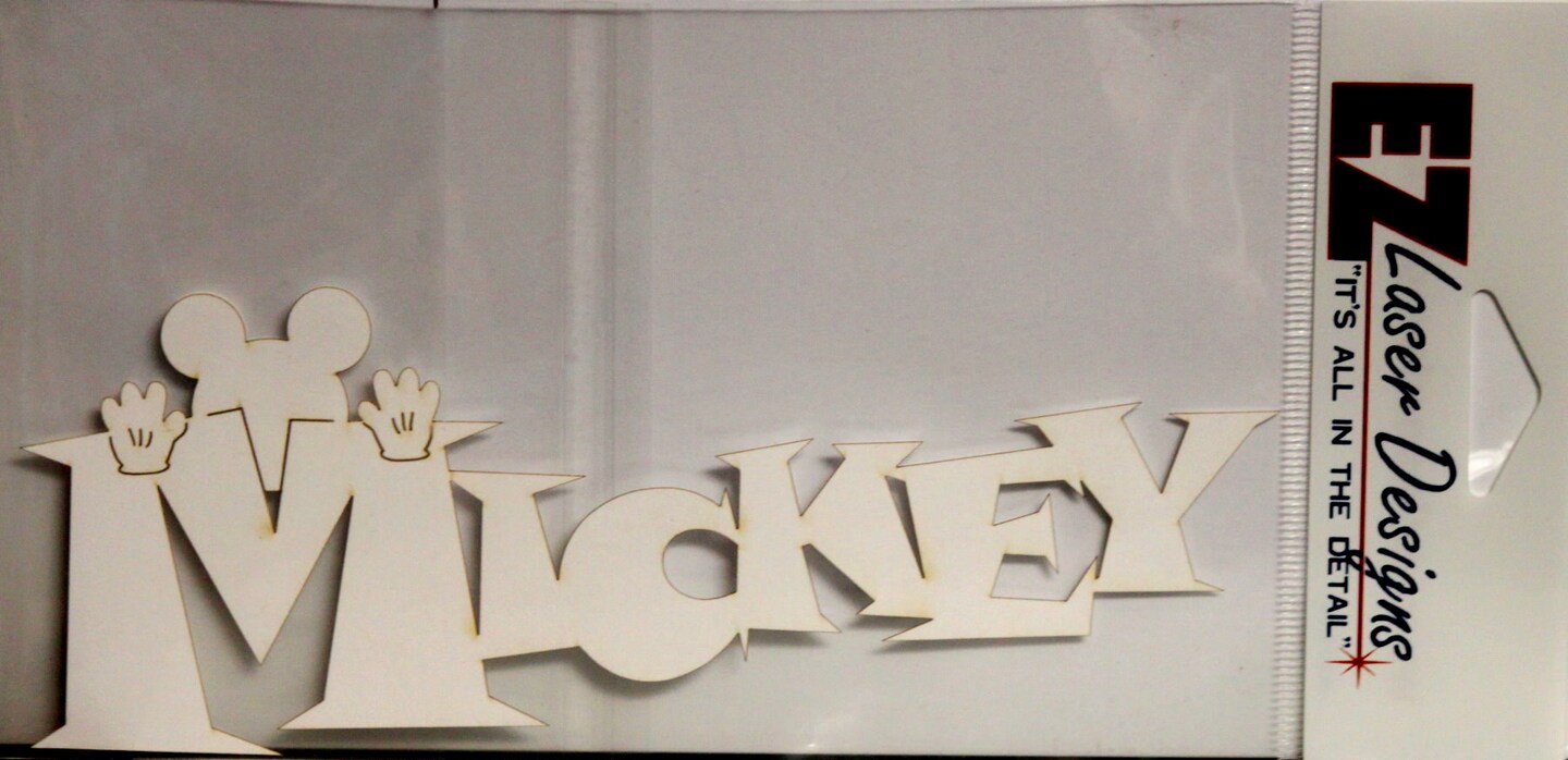 EZ Laser Designs Mickey Die-Cut Title Embellishment | Michaels