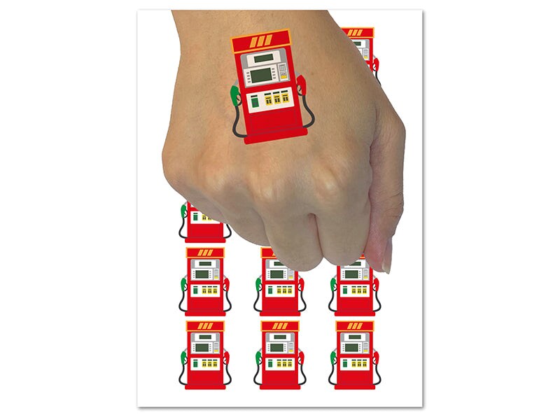 Gas Station Pump Temporary Tattoo Water Resistant Fake Body Art Set ...