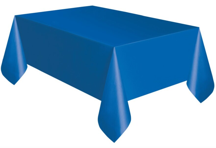 Royal Blue Solid Rectangular Plastic Table Cover, 54" x 108" | Michaels