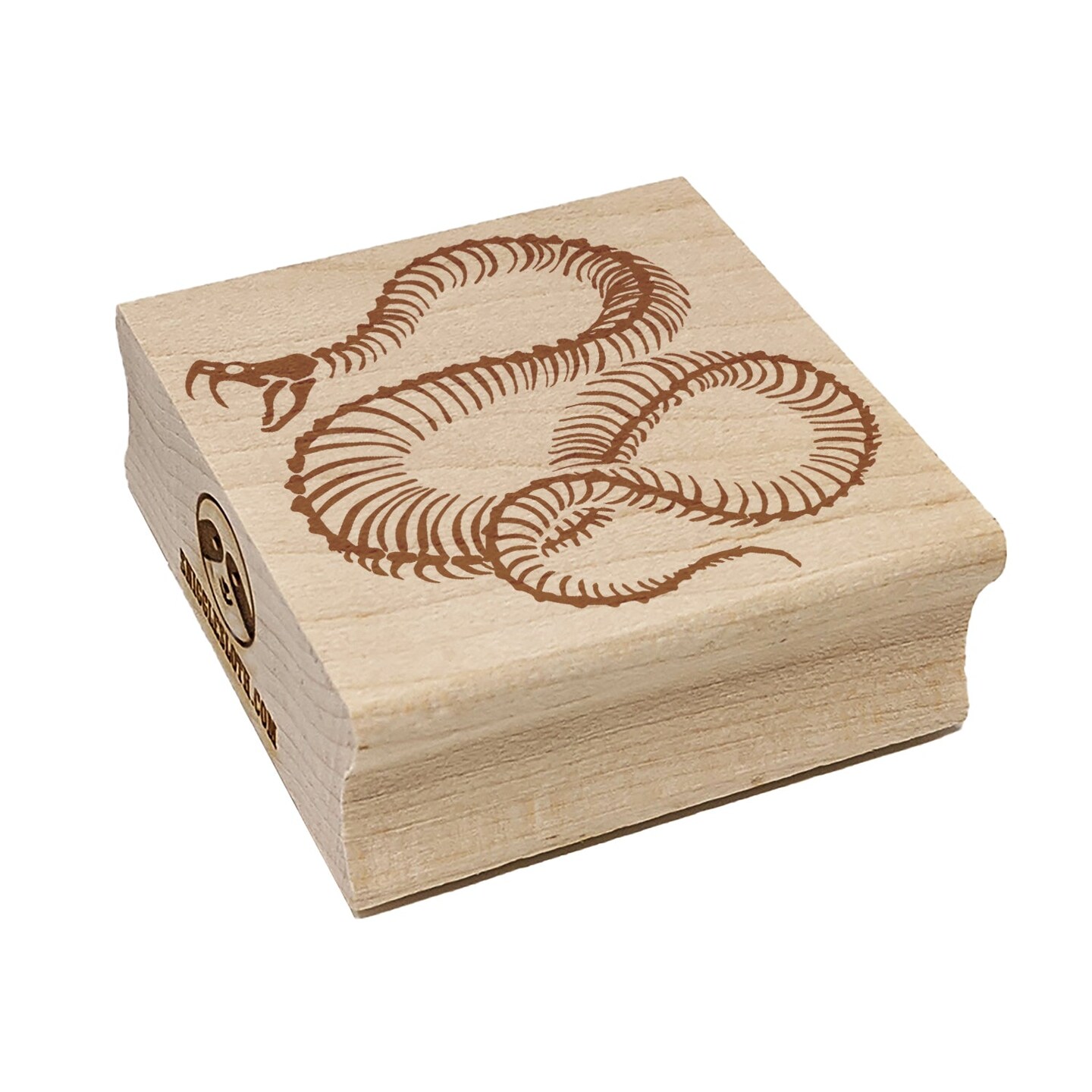 Snake Skeleton Serpent Bones Square Rubber Stamp for Stamping Crafting ...