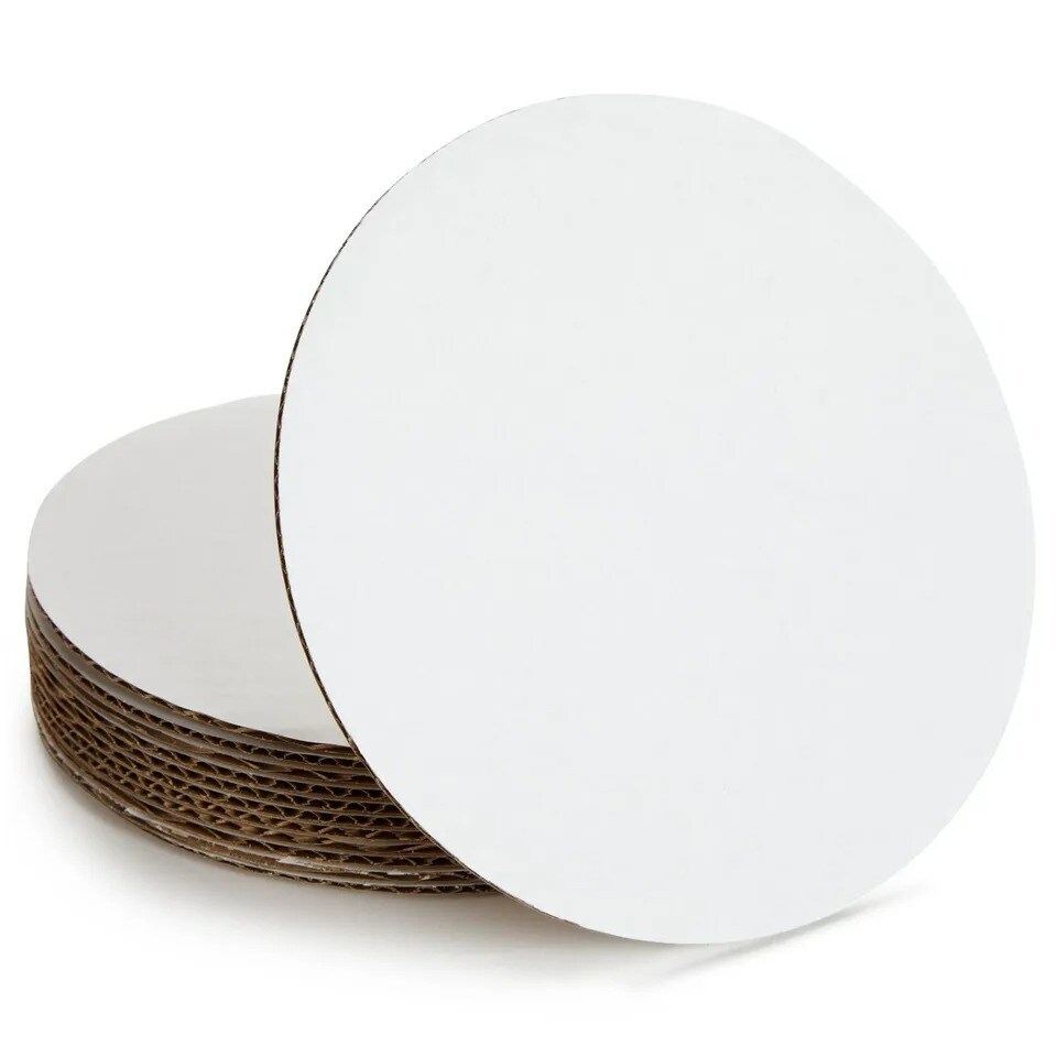 12 Pk Round 6 Inch Disposable White Cardboard Circles for Desserts ...