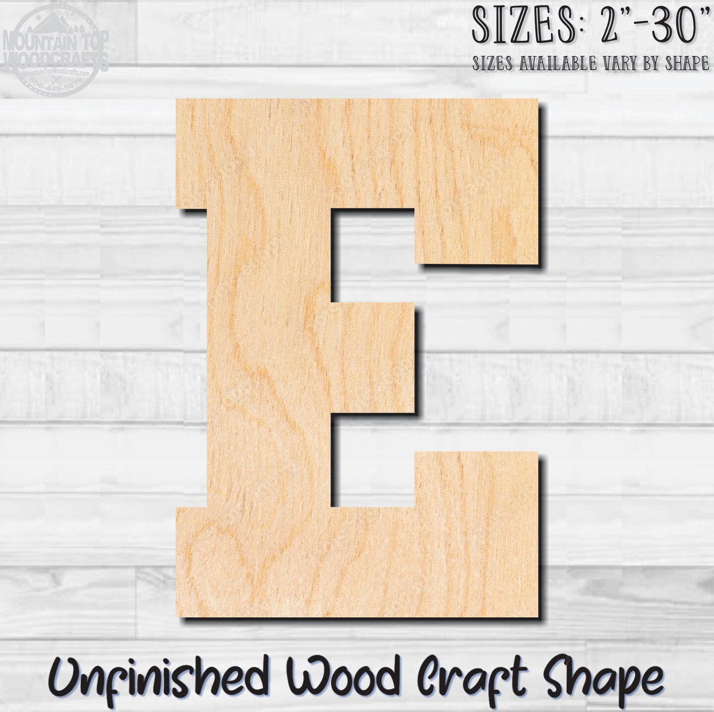 Varsity Letter E Sports Unfinished Wood Shape Blank Laser Engraved ...