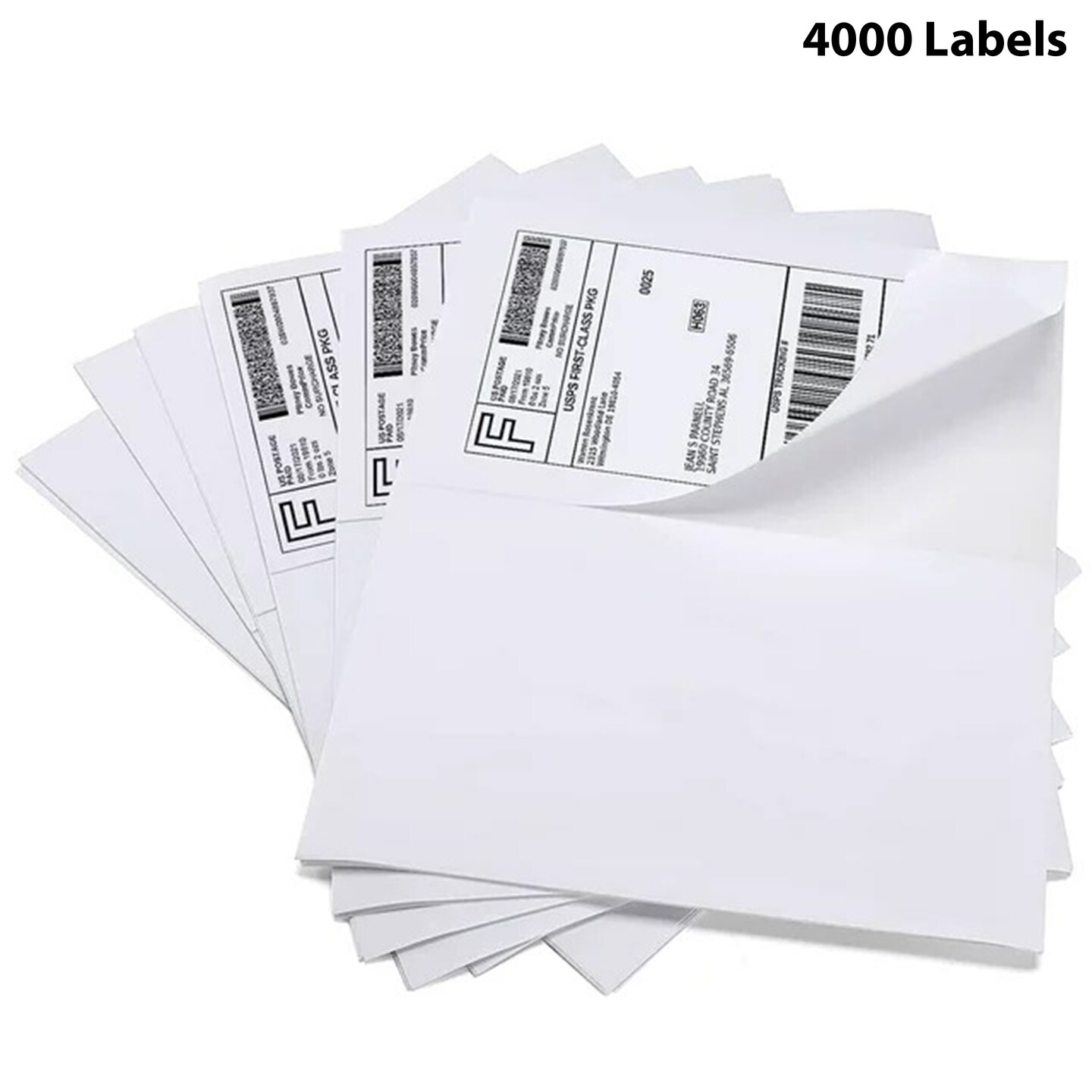 Half Sheet Self Adhesive Shipping Labels for Laser and Inkjet Printers ...
