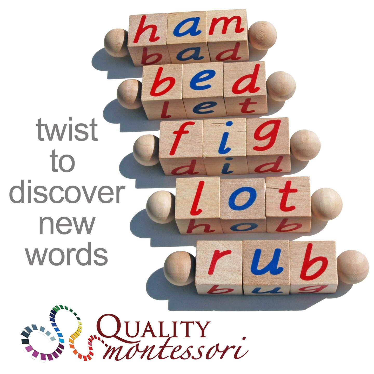 Quality Montessori Phonetic Reading Blocks - Phonic Educational Toy for ...