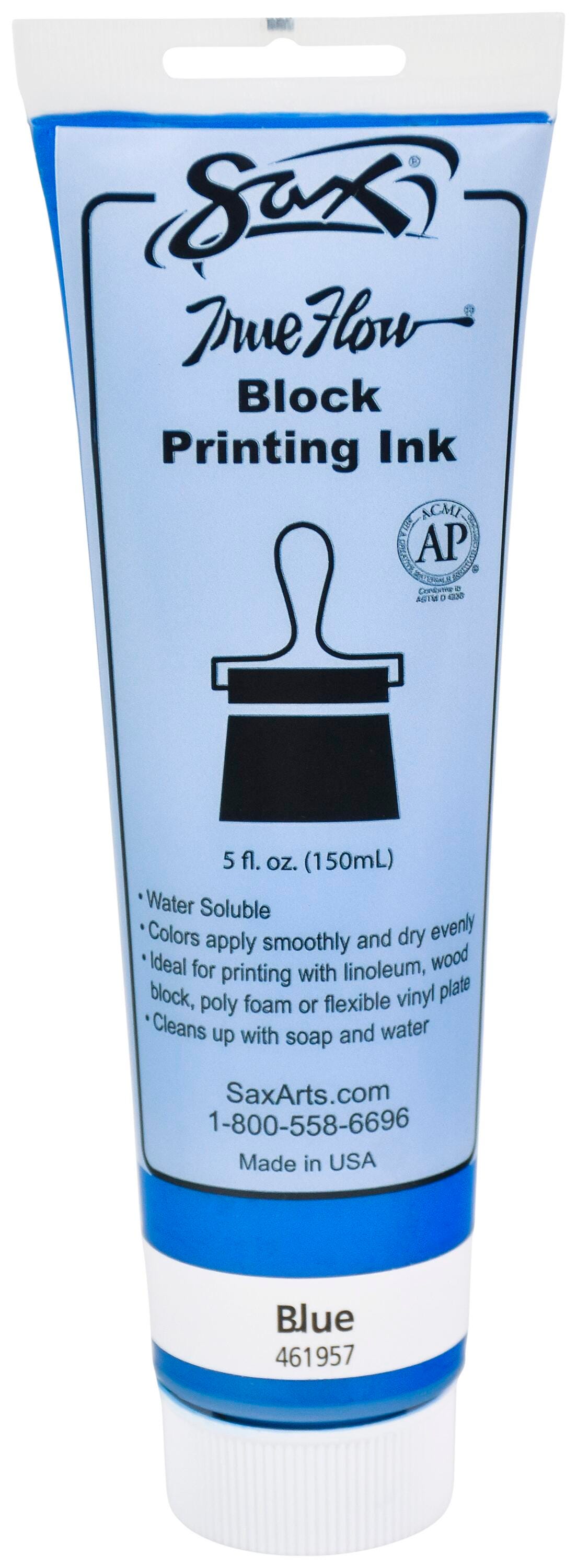 Sax Water Soluble Block Printing Ink, 5 Ounce Tube, Primary Blue | Michaels