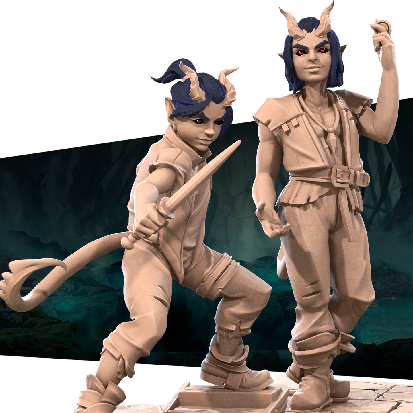 Tiefling Children (2) from Bite the Bullet's Tieflings pt. 2 set. Total ...
