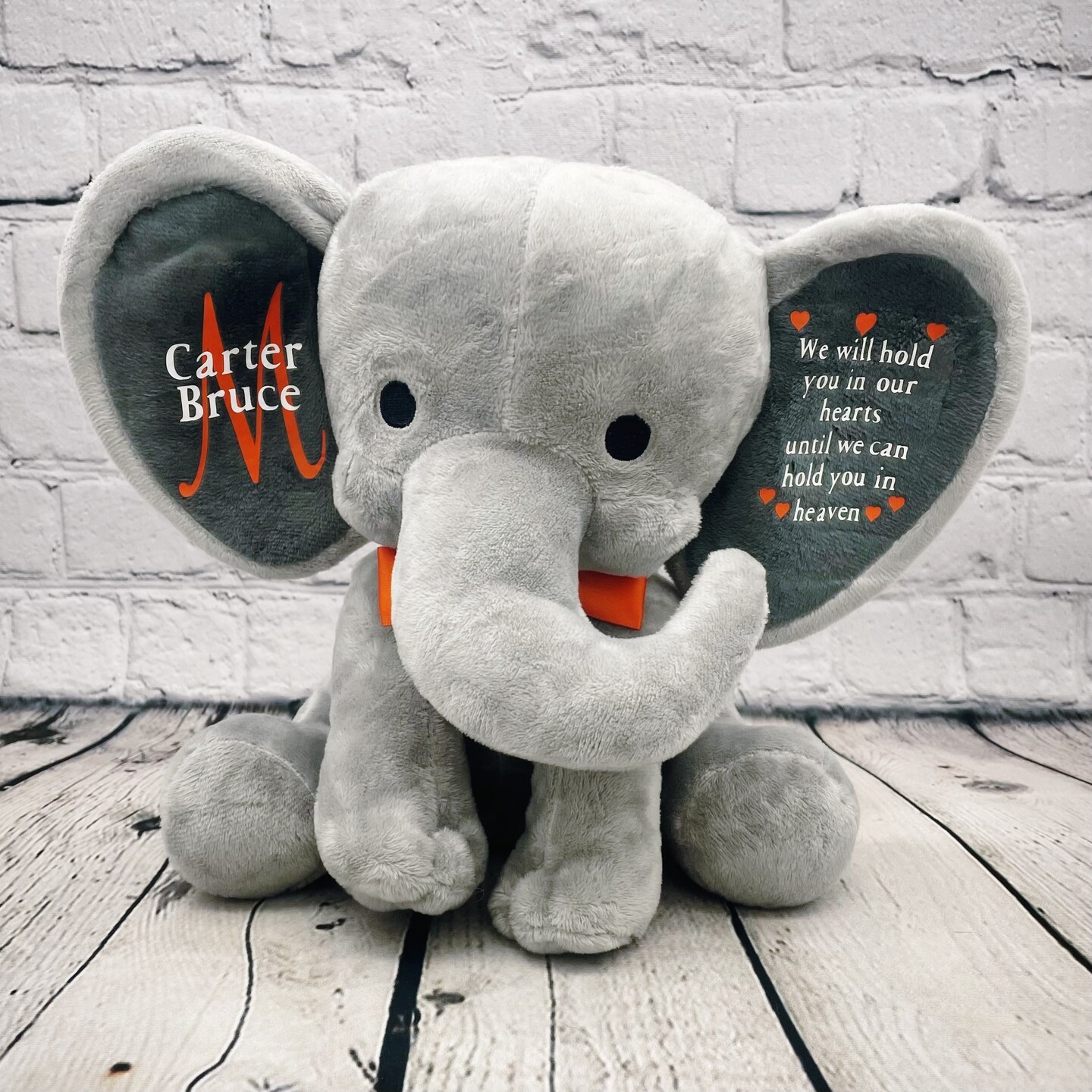 Plush elephant child loss grief personalized gift Stuffed animal ...