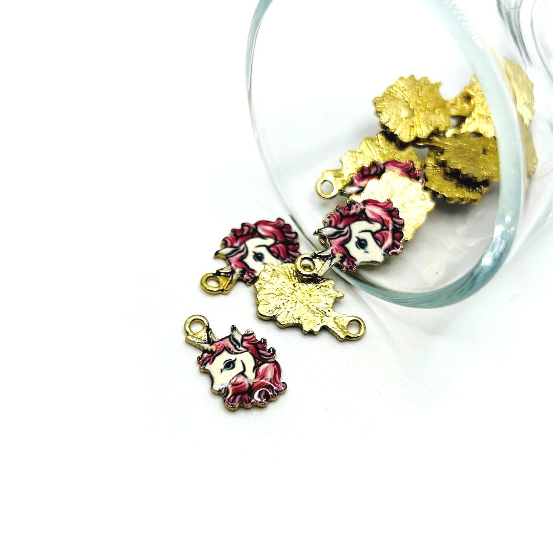 4 or 12 Pieces: Rainbow Unicorn Head Charms | Michaels