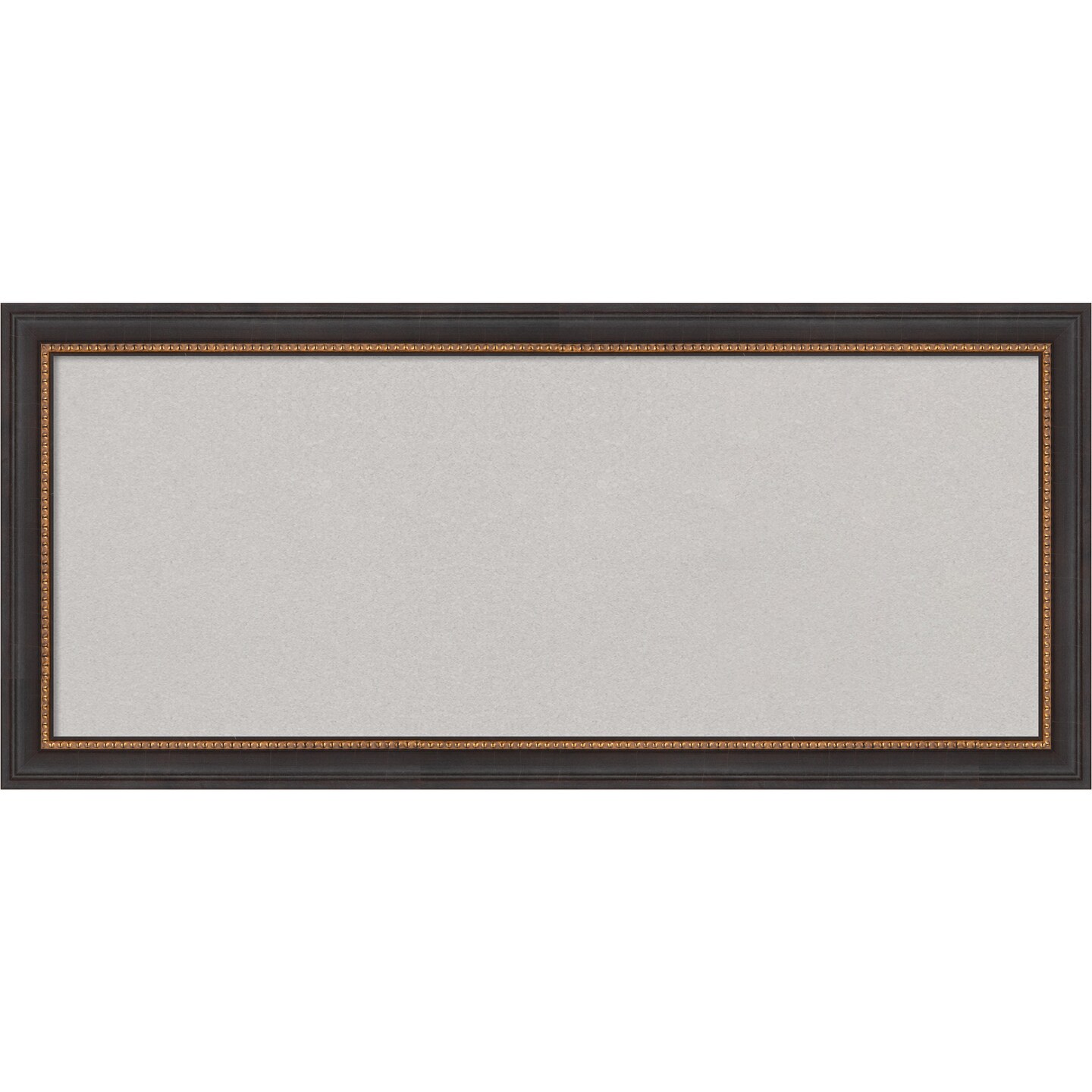 Ashton Black Wood Framed Corkboard, Grey Cork, Size: Board Size 30x12 ...