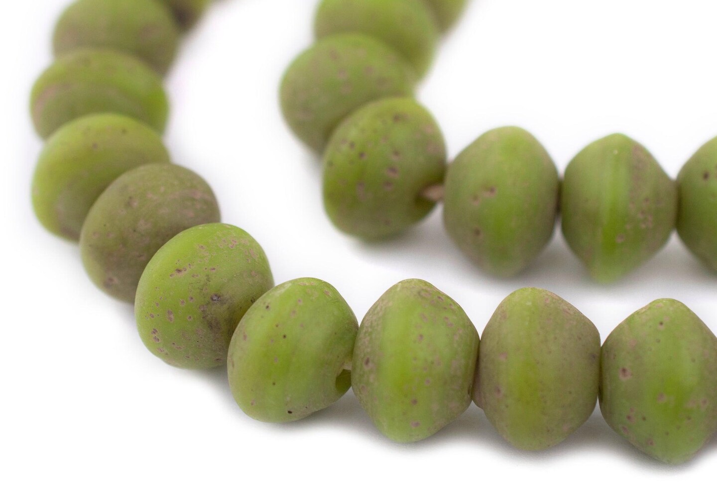 TheBeadChest Lime Green Ancient Style Bicone Java Glass Beads (15mm ...
