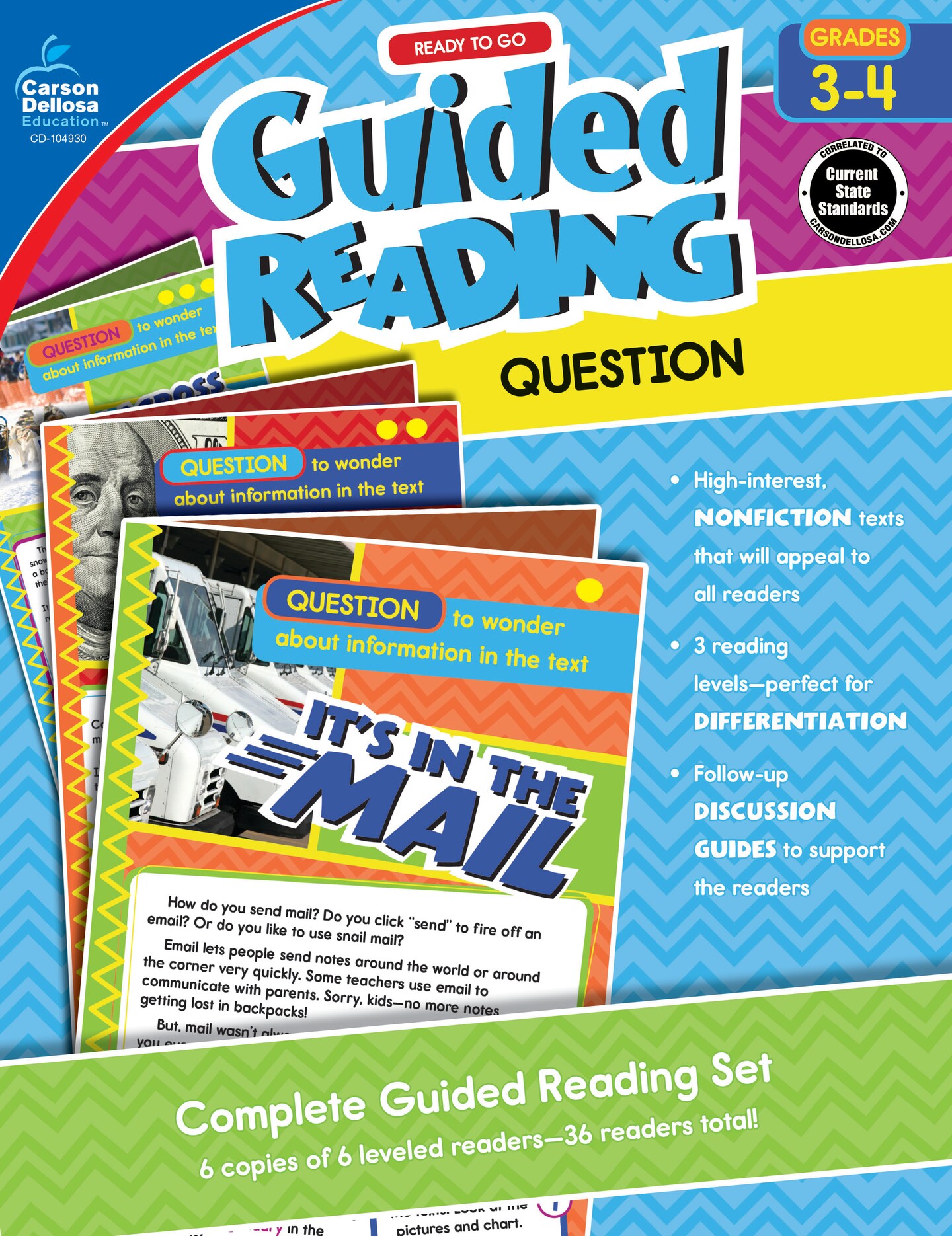 Carson Dellosa Ready to Go Guided Reading: Question, Grades 3 - 4 ...