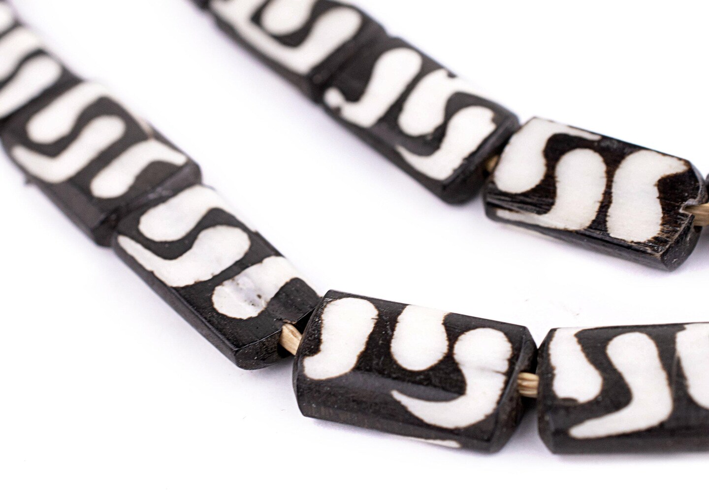 TheBeadChest Swirl Design Batik Bone Beads (Rectangular) | Michaels