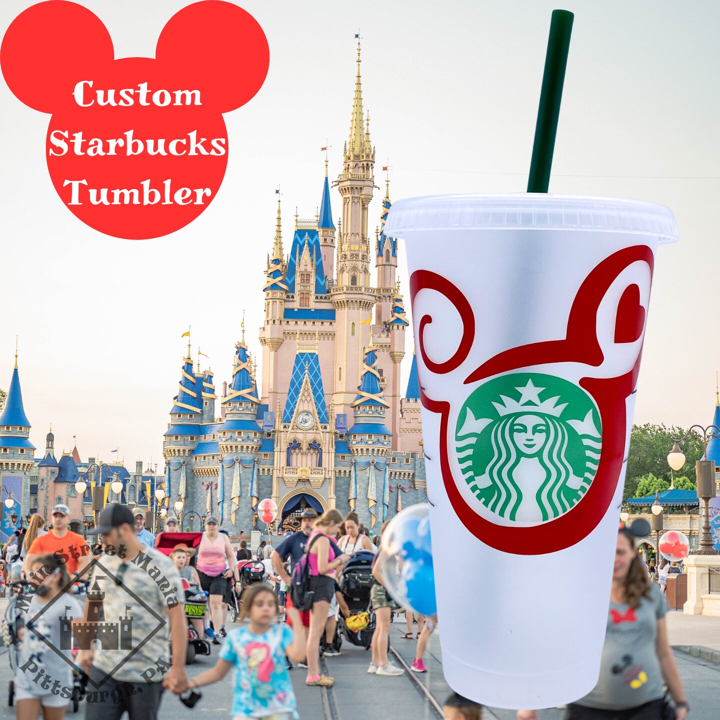 Tribal Mickey Mouse Starbucks Tumbler Personalized Disney | MakerPlace ...