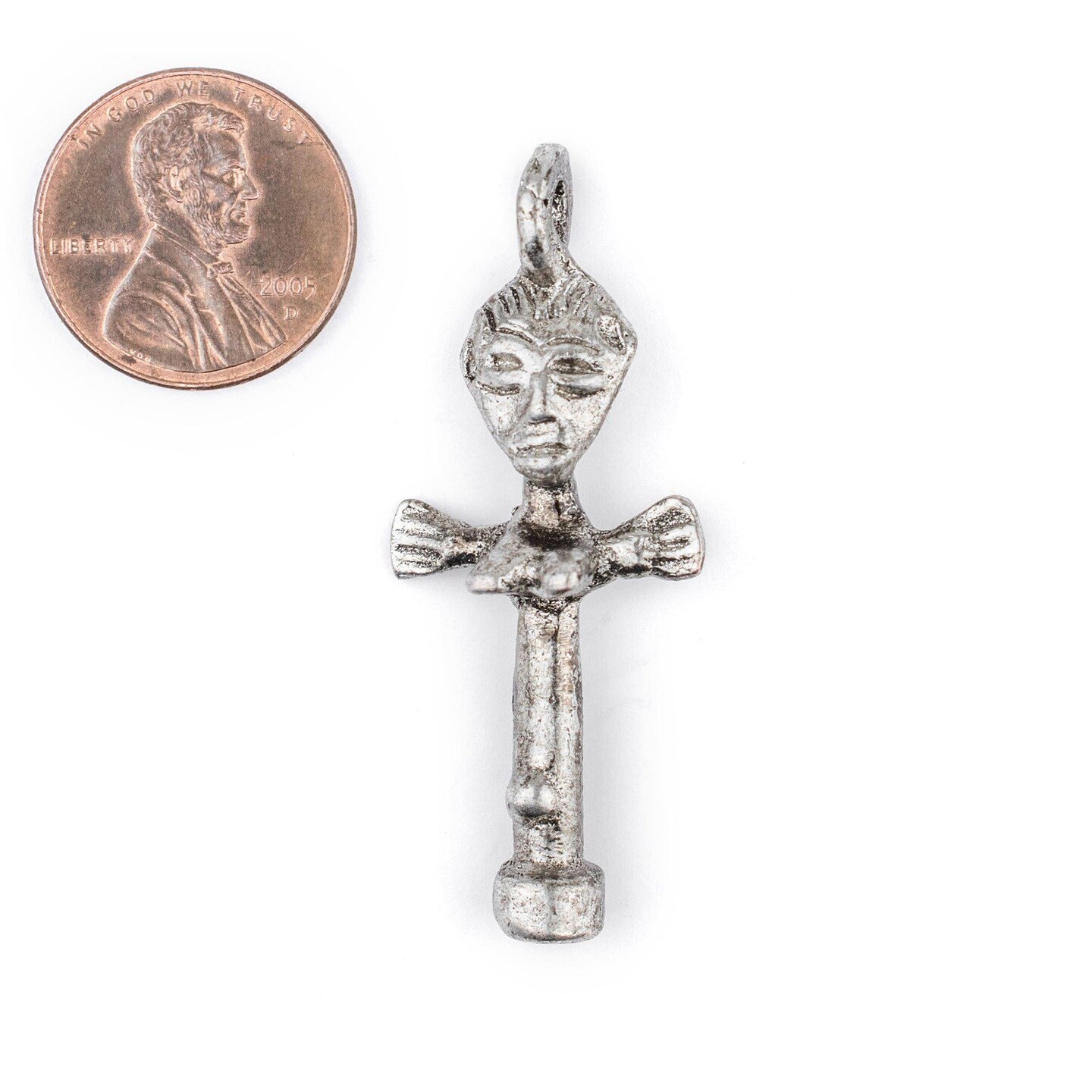 The Bead Chest Silver Ashanti Fertility Doll Pendant Ghana African ...