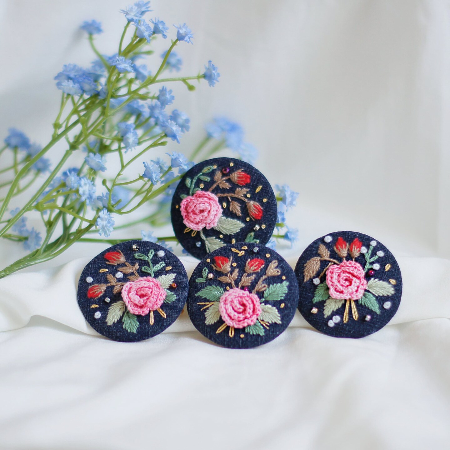 Handcrafted Rose Brooch Pins Unique and Delicate Floral Jewelry for Women Perfect Holiday Gift MakerPlace by Michaels