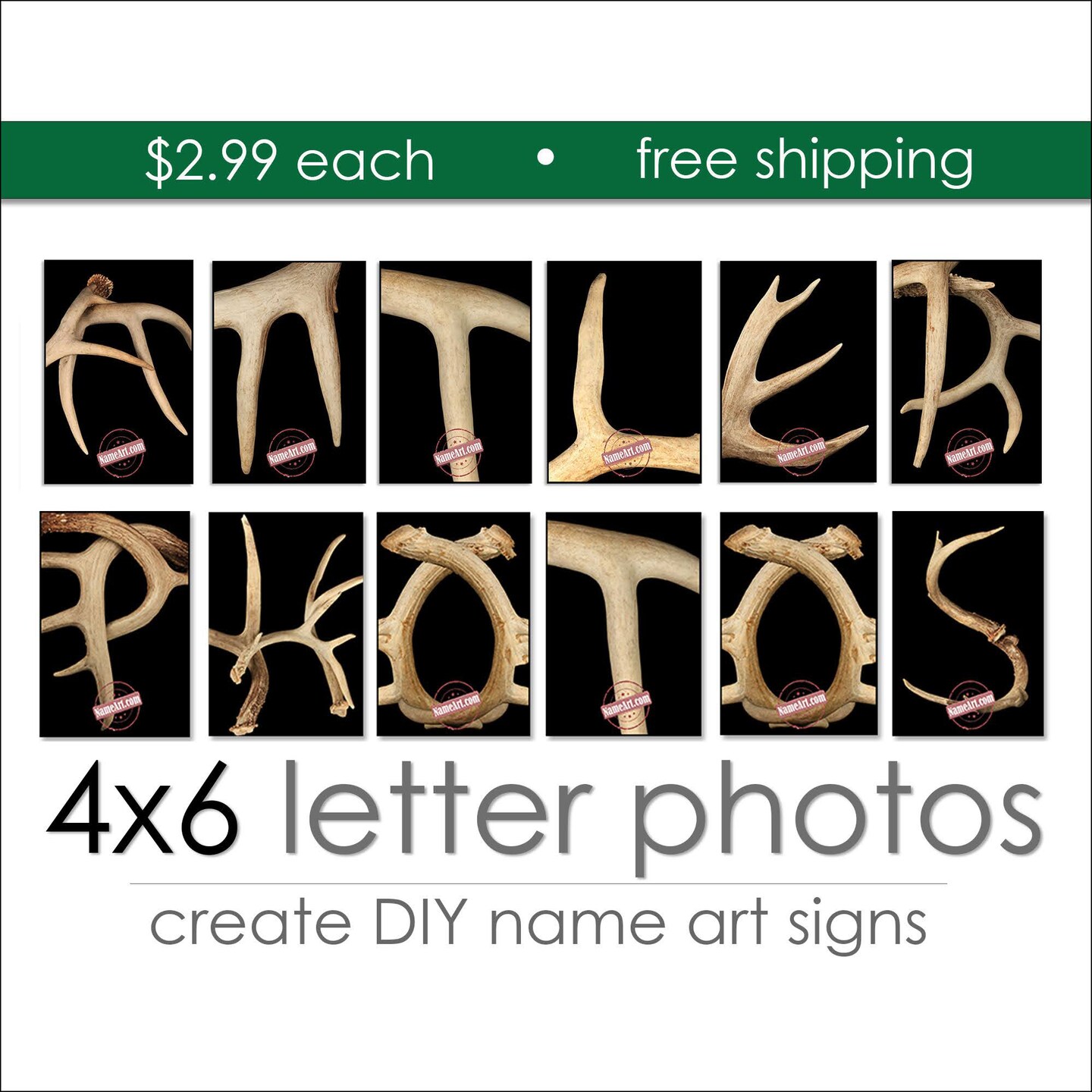 Letter Art Alphabet Photos for DIY Personalized Gifts. Custom Name ...