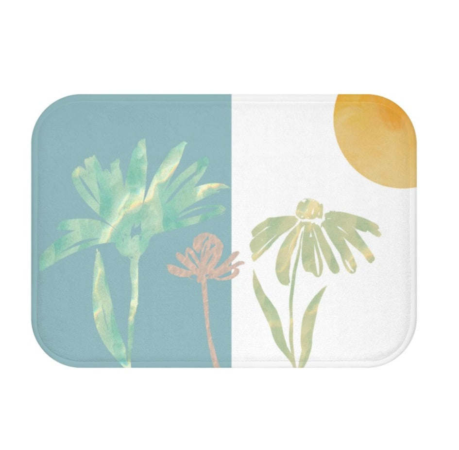 Abstract Floral with Sun Bath Mat | Michaels