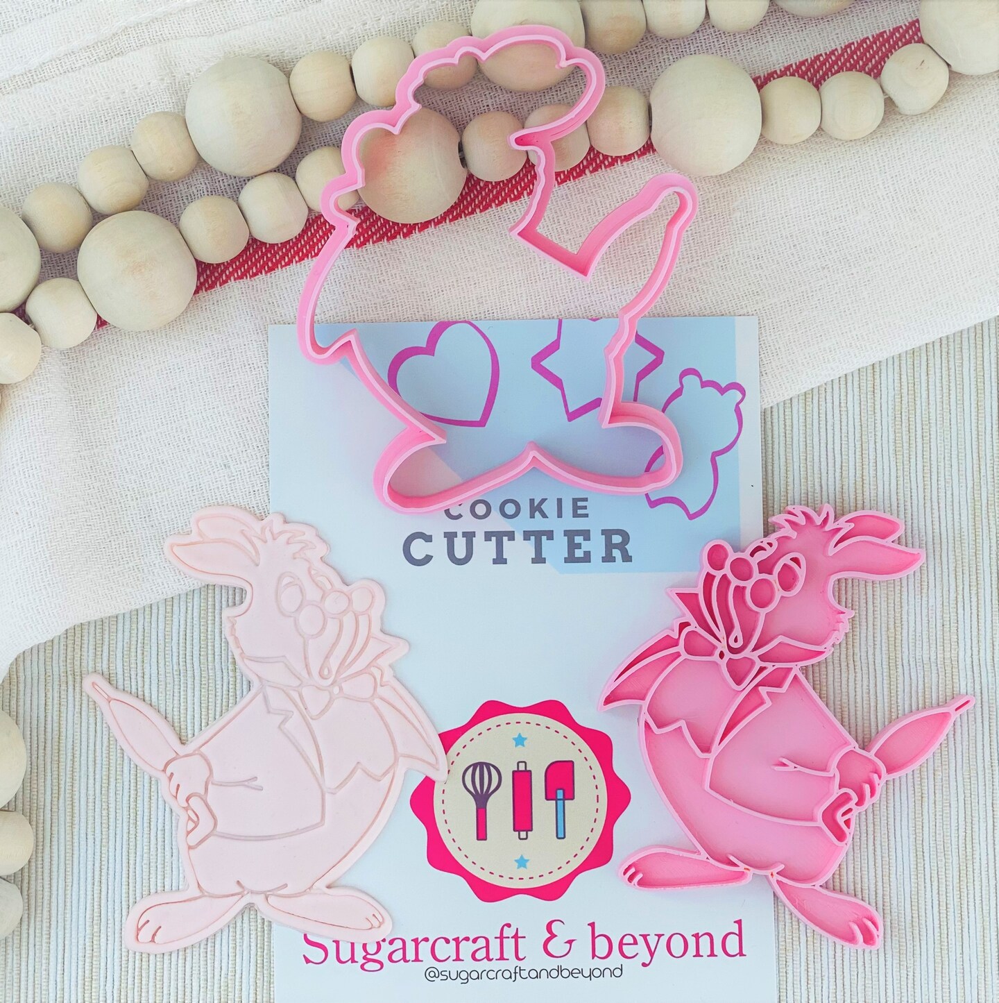 Alice White Rabbit Cookie Cutter and Stamper. Wonderland. 2PCS ...