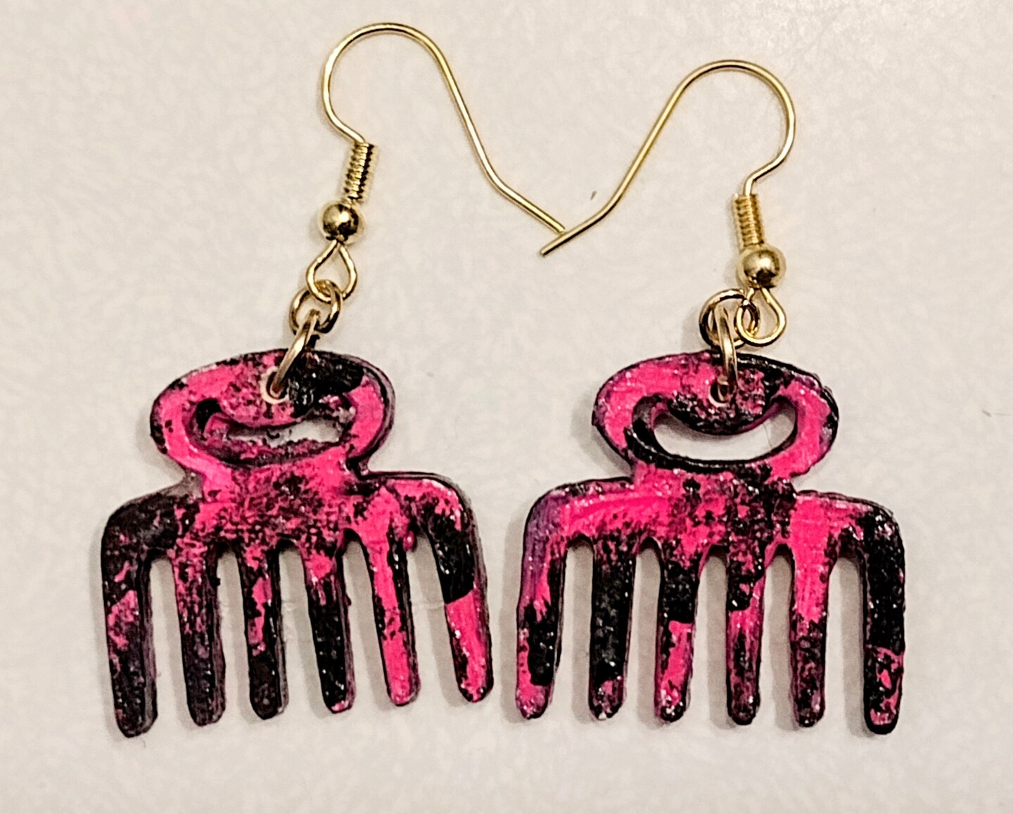 Afro puff earrings with Afro Pick Set | MakerPlace by Michaels