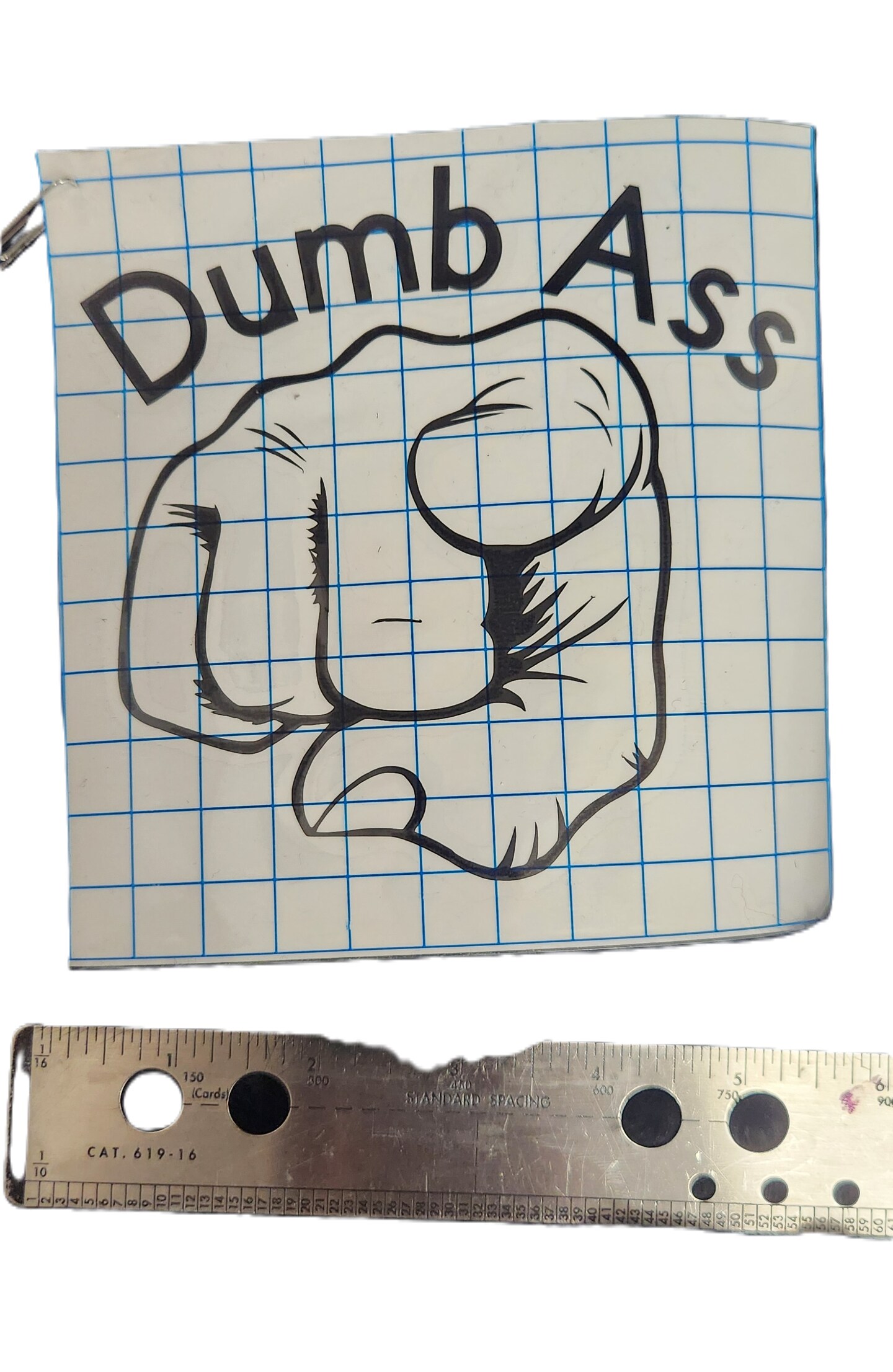 Dumb ass vinyl sticker auto motorcycle decal | MakerPlace by Michaels