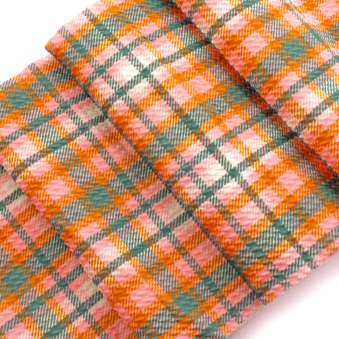Pink and Green Fall Plaid Bullet Fabric | Michaels