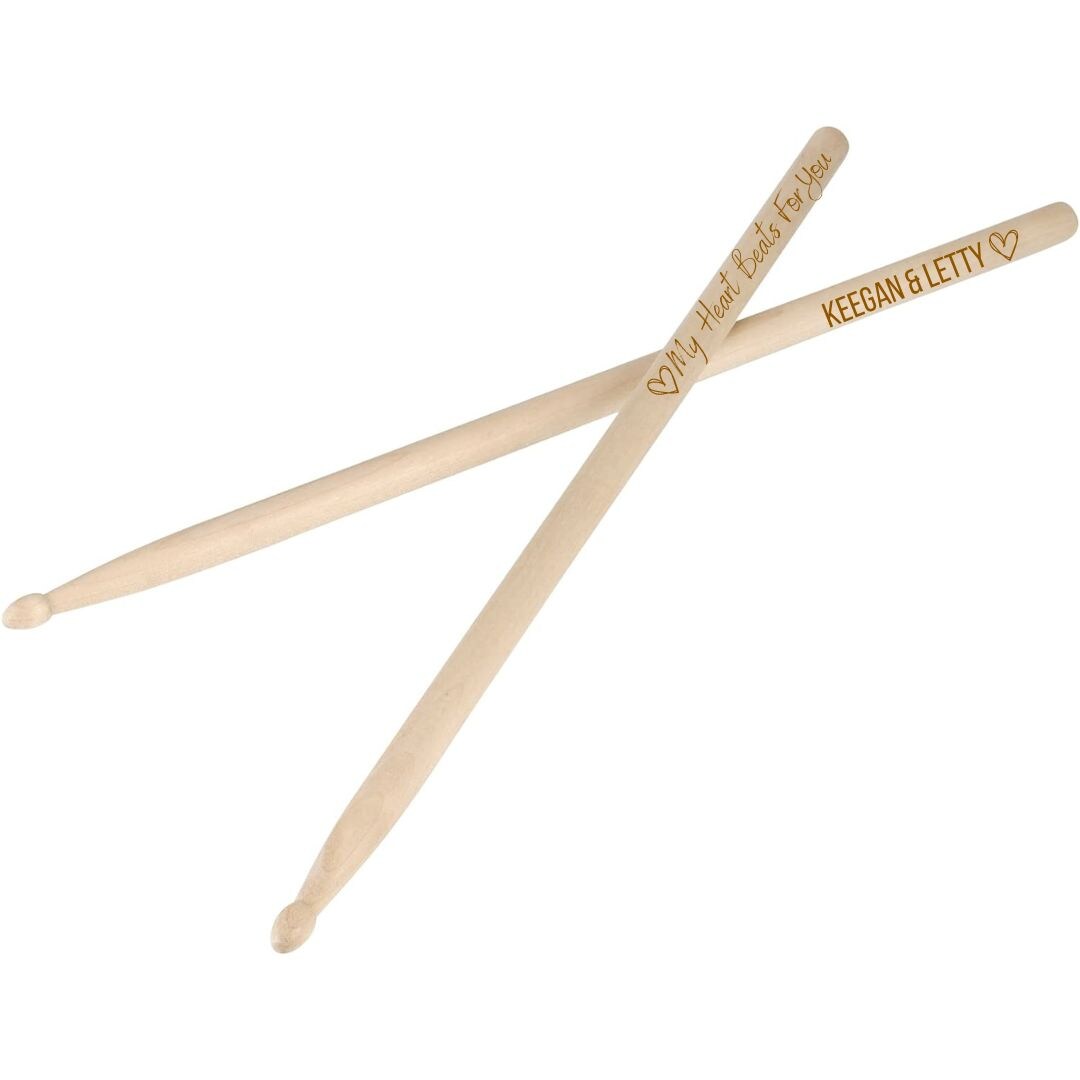 Urbalabs Custom Drummers My Heart Beats For You Drumsticks Personalized ...