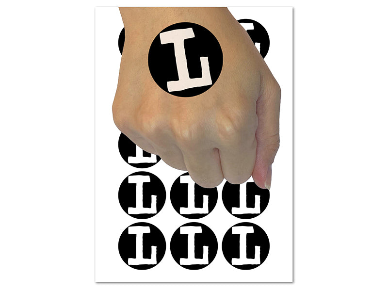 Letter L Uppercase Cute Typewriter Font Temporary Tattoo Water ...