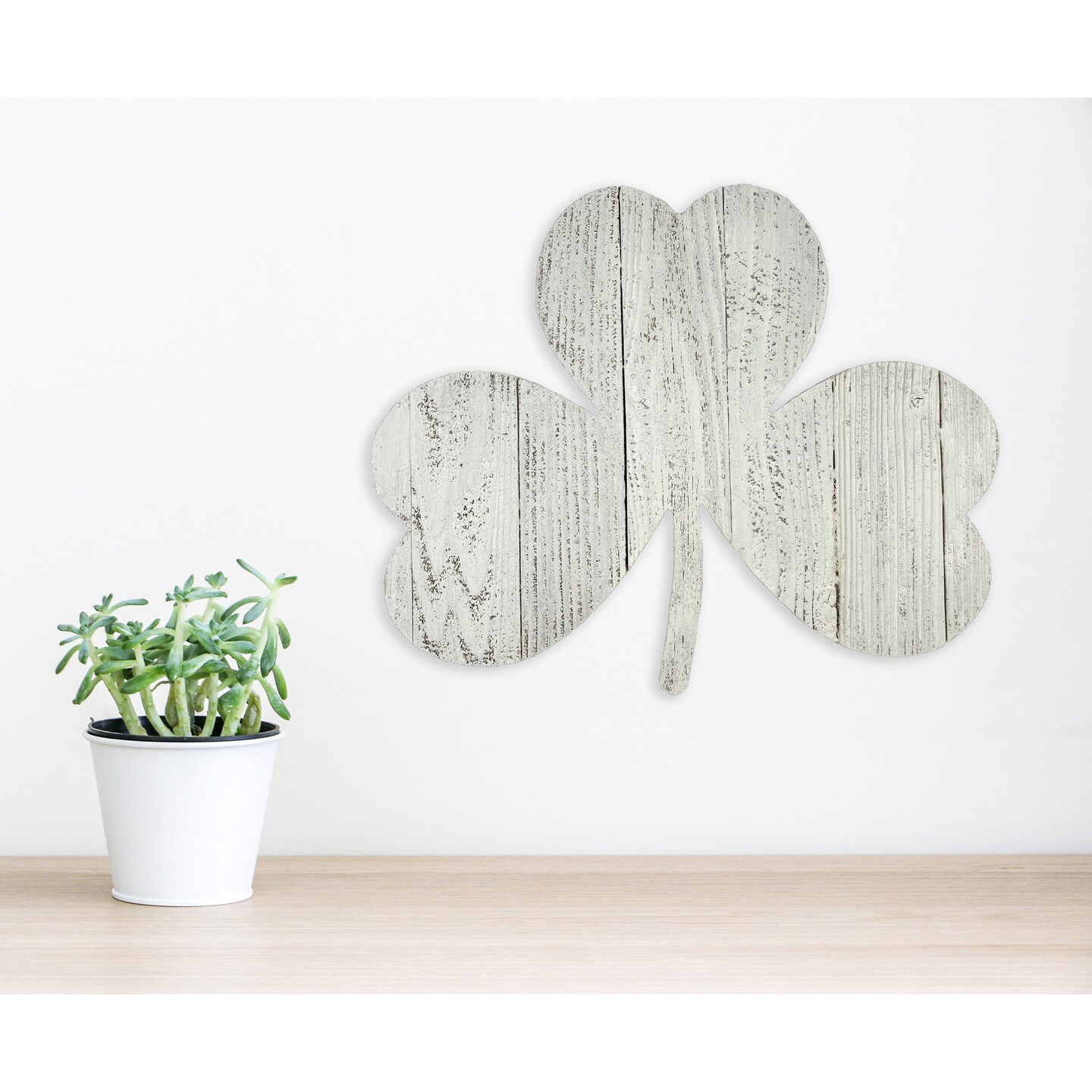 Rustic Farmhouse Indoor/Outdoor Reclaimed Wood Shamrock | Michaels