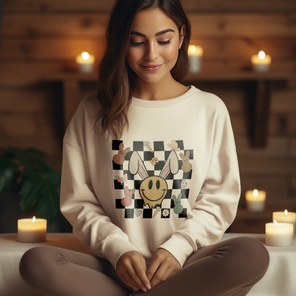 Smiley Face Easter Bunny DTF Transfer - Direct-to-Film | Michaels