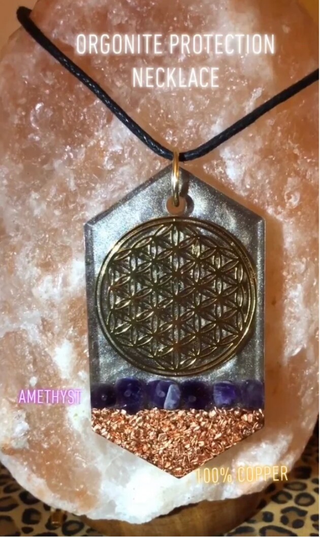 Copper and Quartz Orgonite Healing EMF Protection Necklace MakerPlace by Michaels