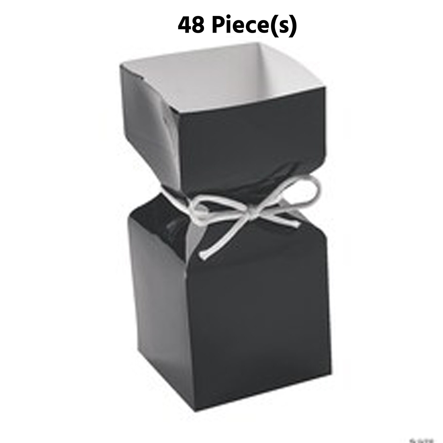 Black Vertical Square Hourglass Favor Boxes Bulk 48 Pc. | Michaels
